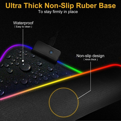 Ninja Dragons RGB Gaming 1 Touch Light Up Mouse Pad – Large Size – All ...